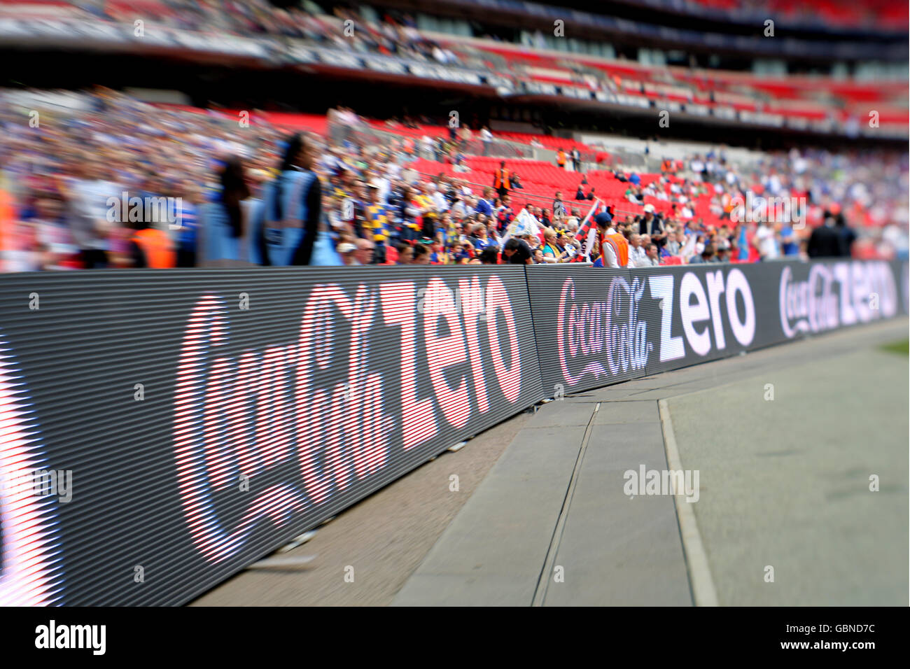 Coca cola signage on show at wembley stadium hi-res stock photography ...