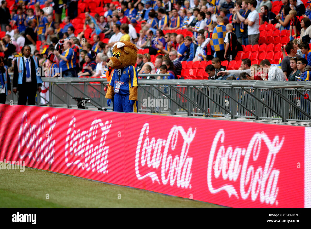 Coca cola signage on show at wembley stadium hi-res stock photography ...