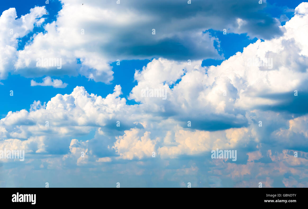 great sky panorama for big 3D projects - clouds on a summer day Stock ...