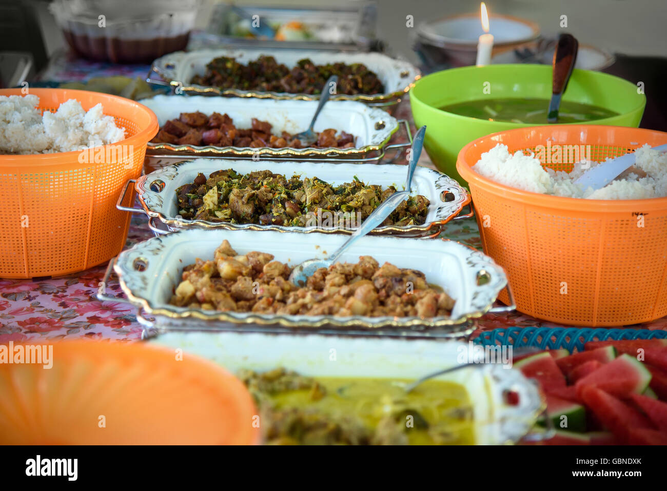 Traditional Indonesian food on the table Stock Photo - Alamy