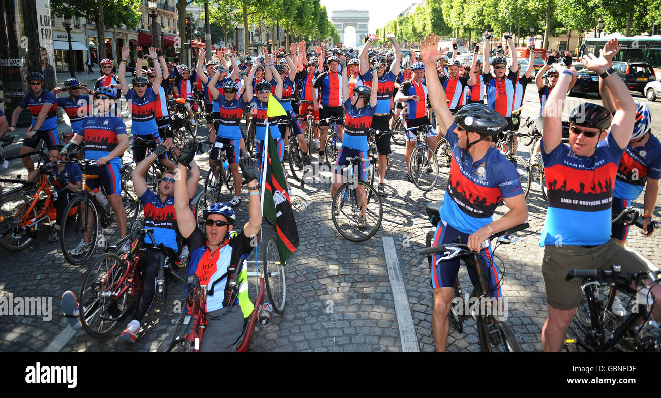 Cyclists from Headley Court, the centre for wounded servicemen and ...