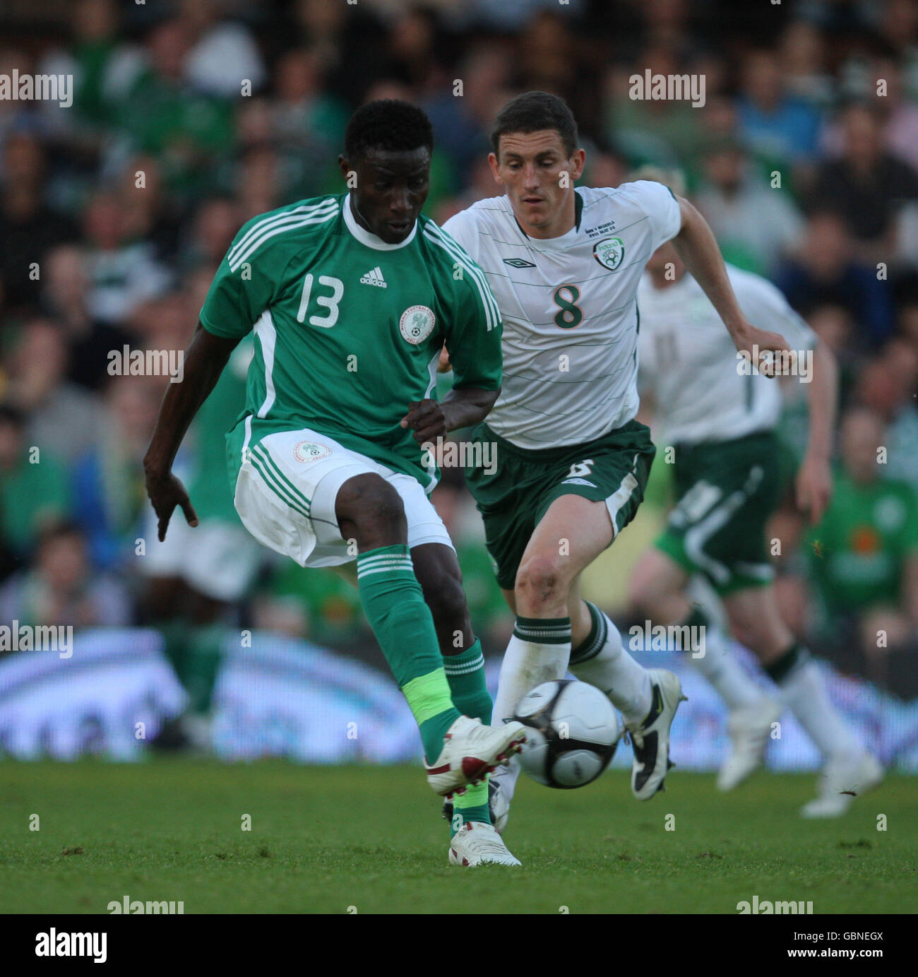 Joseph Akpala of Nigeria and Keith Andres of Republic of Ireland in ...