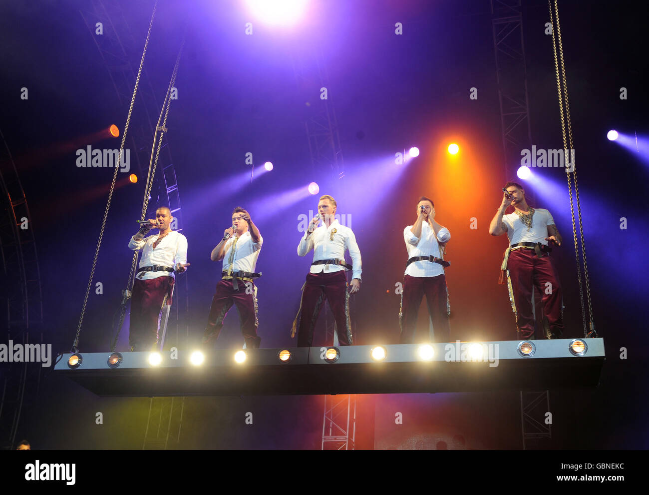 Boyzone in Concert - London. Boyzone perform in concert at Wembley ...