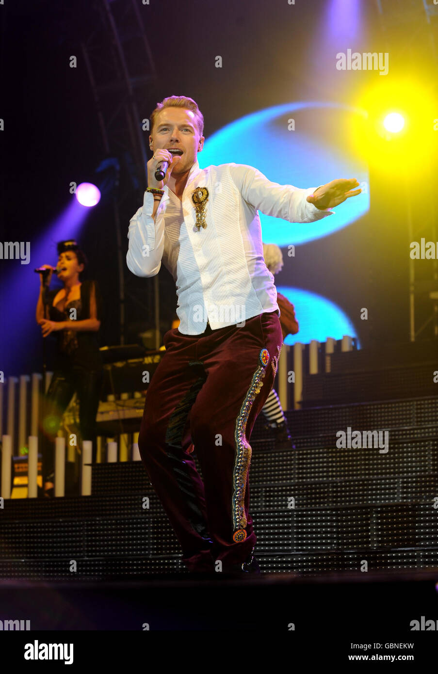 Ronan keating boyzone performs in concert wembley arena hi-res stock ...