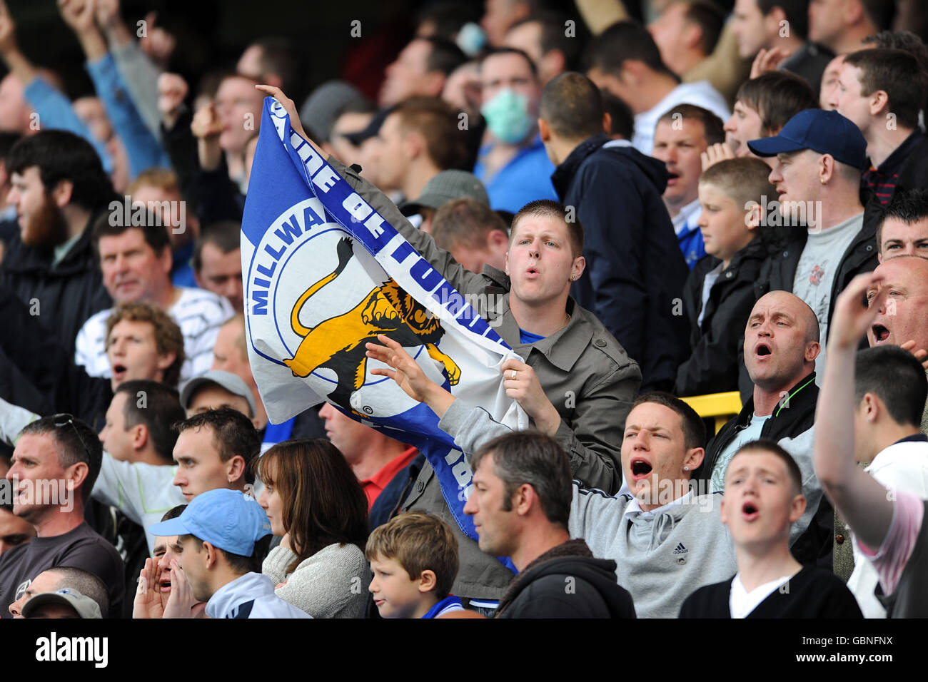 Millwall fans show hi-res stock photography and images - Alamy