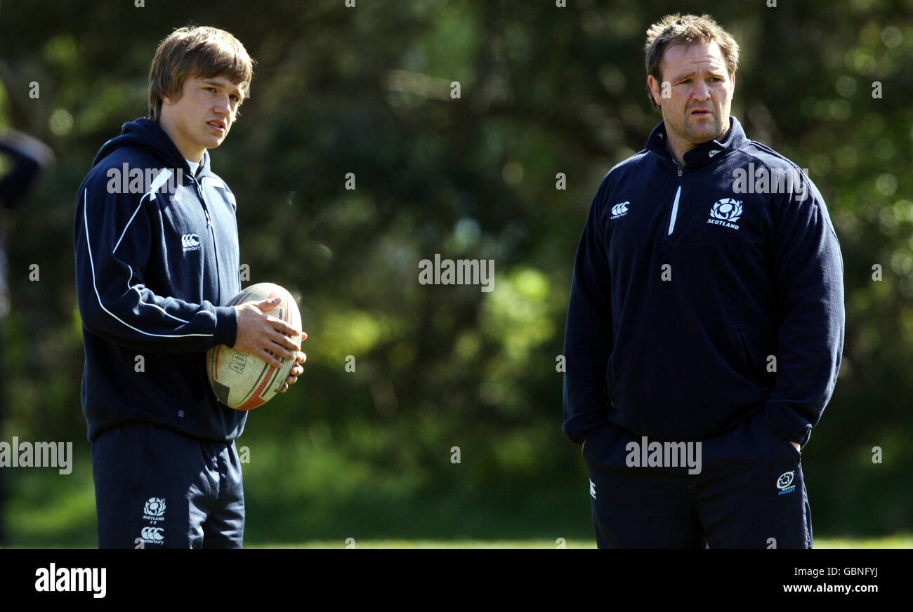 Scotland throwing coach Stevie Scott during a rugby coaching master ...
