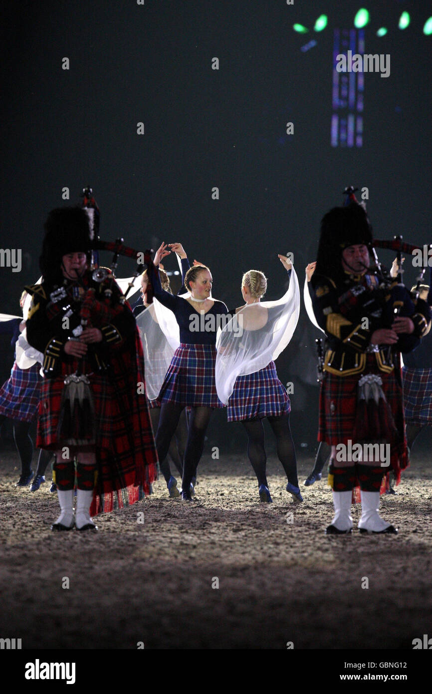 Highland Dancers perform in the Windsor Castle Royal Tattoo in the ...