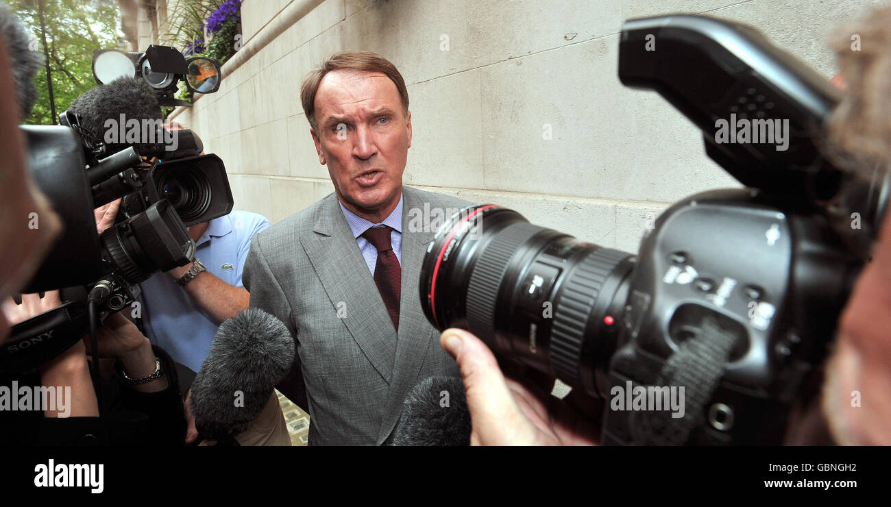 Andrew MacKay, former Tory MP leaves Westminster TV Studios, after ...