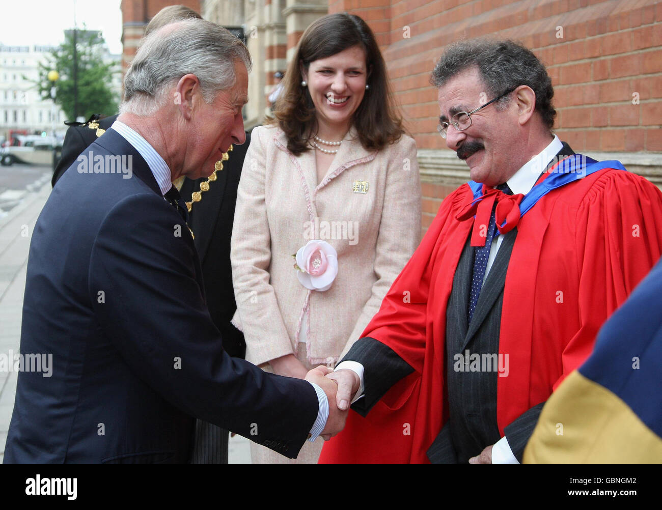 The Prince of Wales (left) greets Professor Lord Robert Winston (right ...