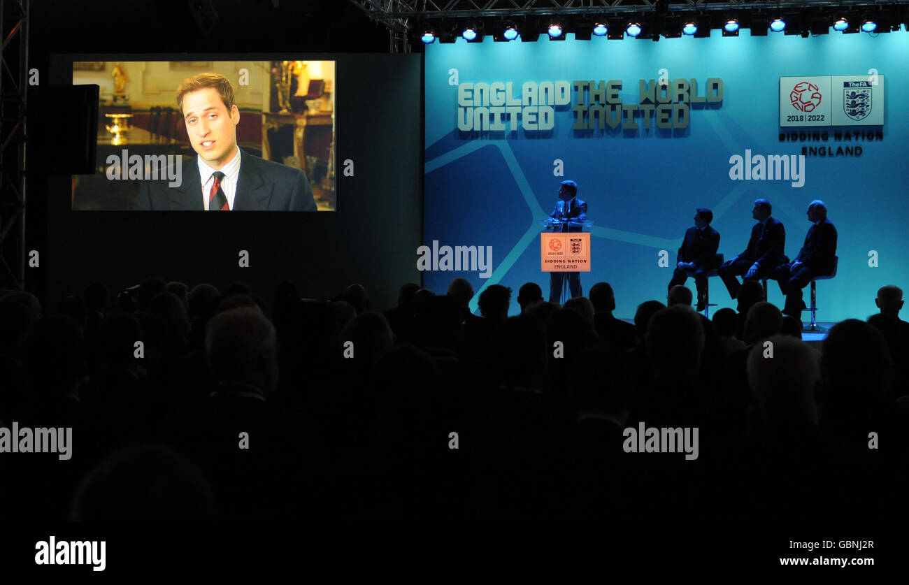 Soccer - World Cup 2018/2022 Bid Launch - Wembley Stadium. A video ...