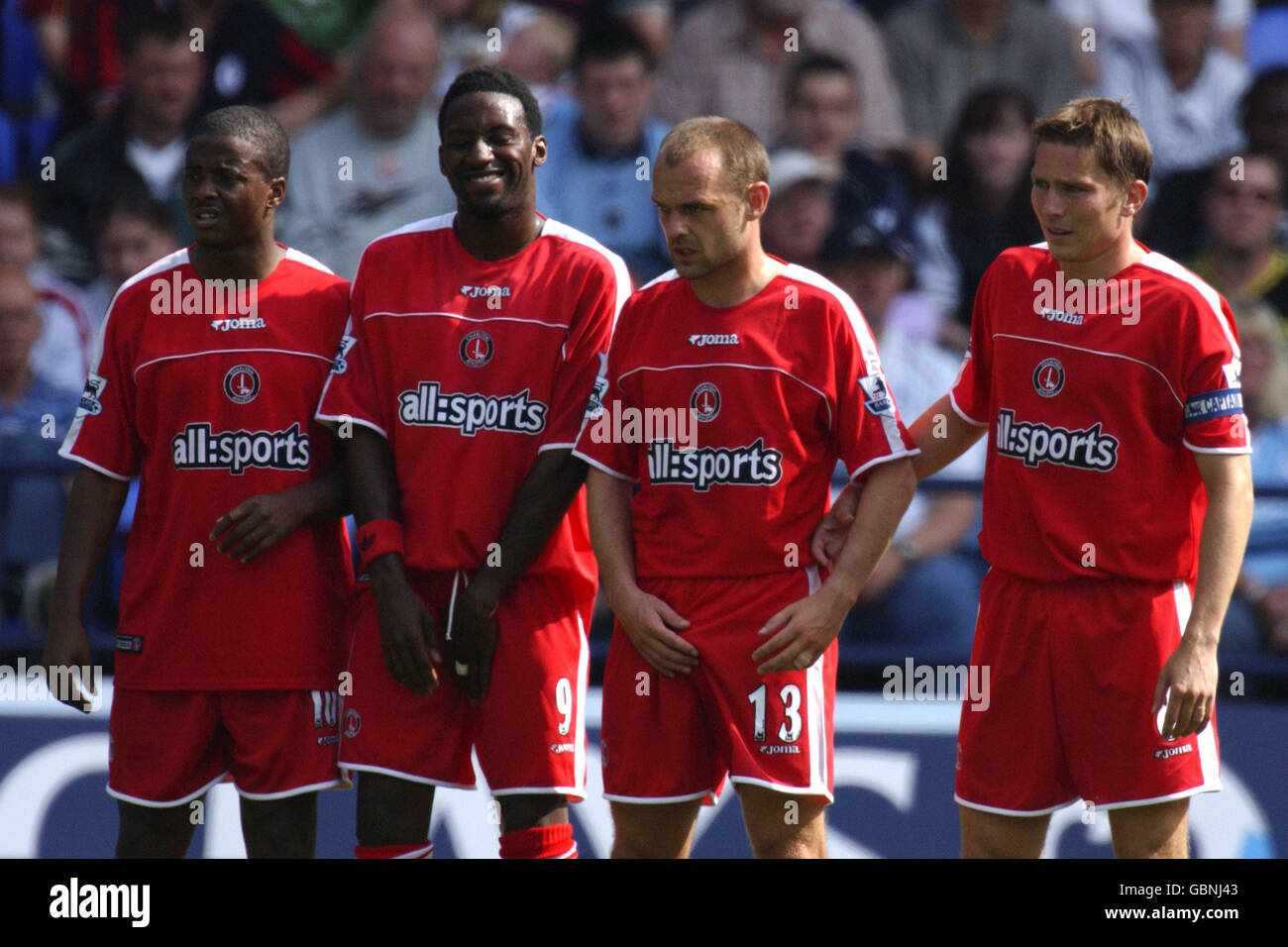 L-R: Charlton Athletic's Kevin Lisbie, Jason Euell, Danny Murphy and ...