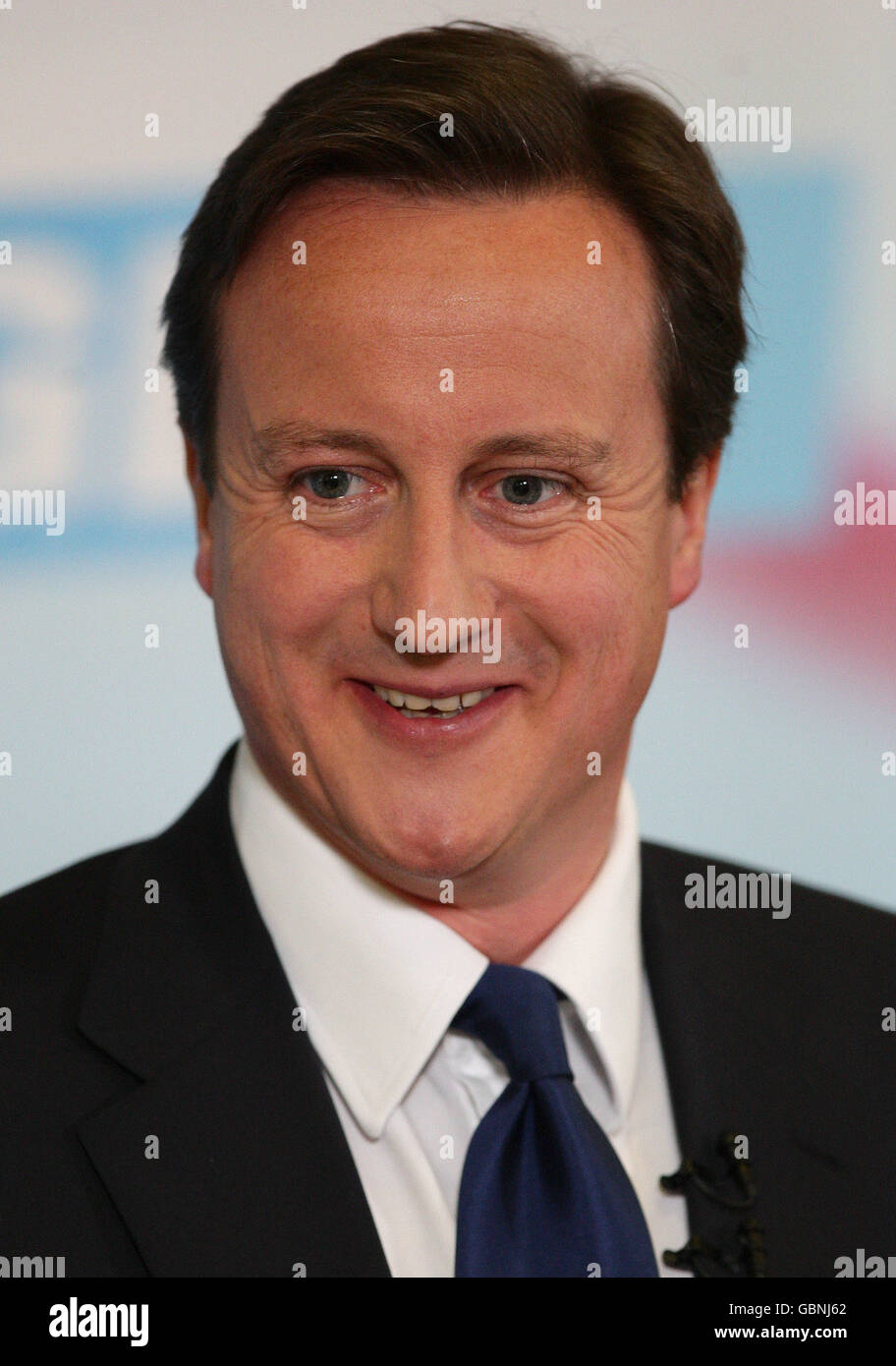 Conservative Party Leader David Cameron talks to delegates of the ...