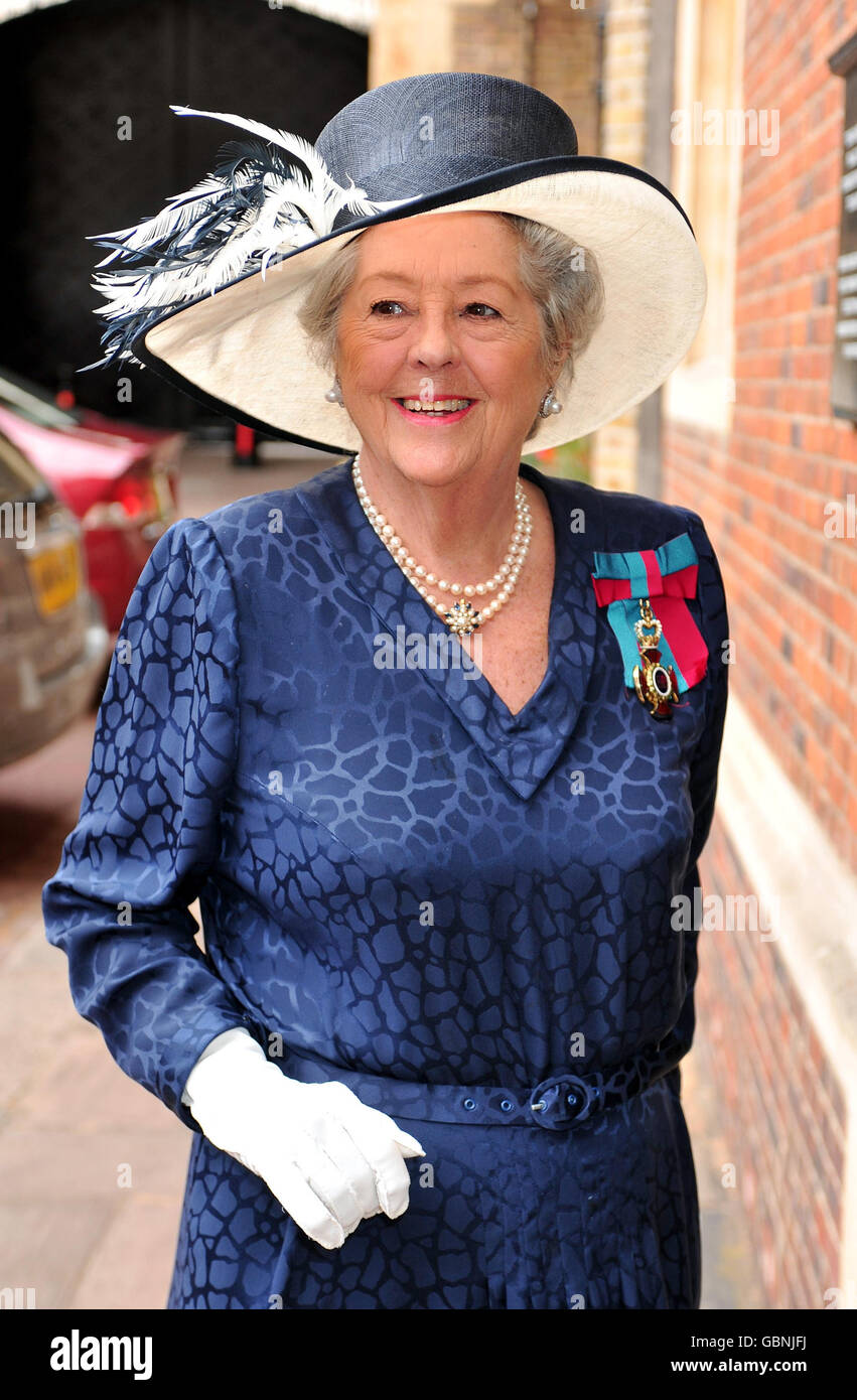 Baroness Betty Boothroyd arrives at the Chapel Royal at St James's ...