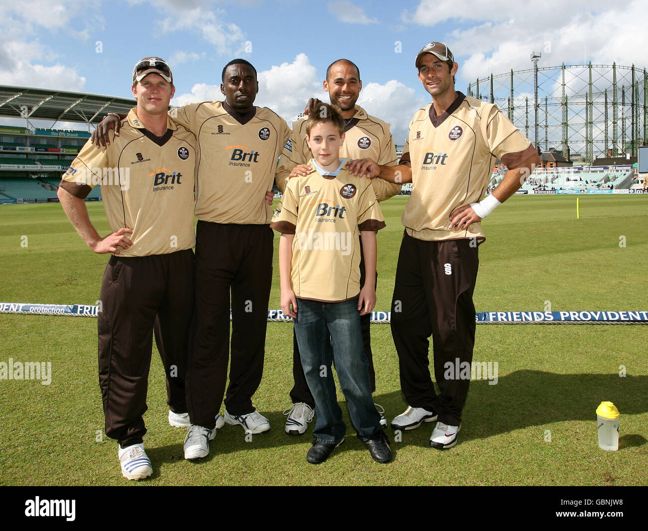 Surrey's Stuart Meaker (left), Pedro Collins, Scott Newman and Grant ...