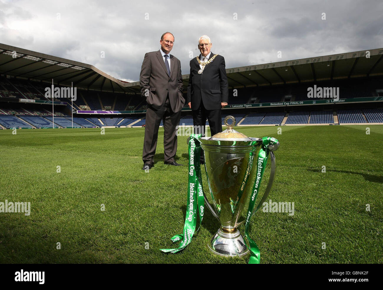 Rugby Union - Heineken Cup Trophy Handover - Murrayfield Stadium Stock ...