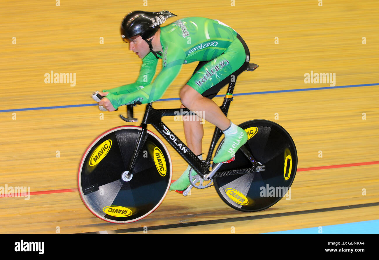 Ireland's Cathal Miller competes in the qualification for the 4km ...