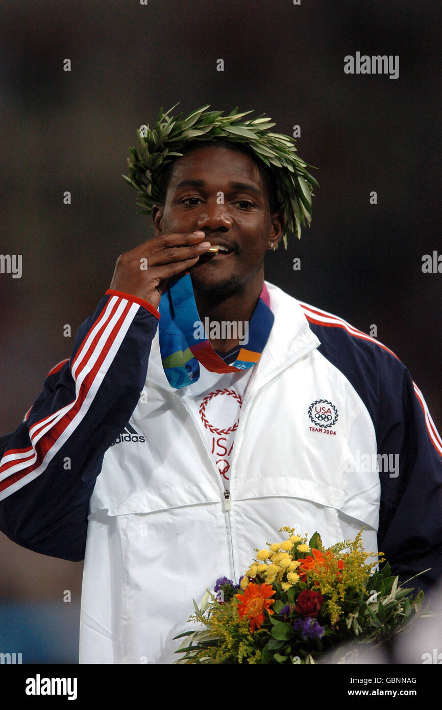 Athletics - Athens Olympic Games 2004 - Men's 100m - Final Stock Photo ...