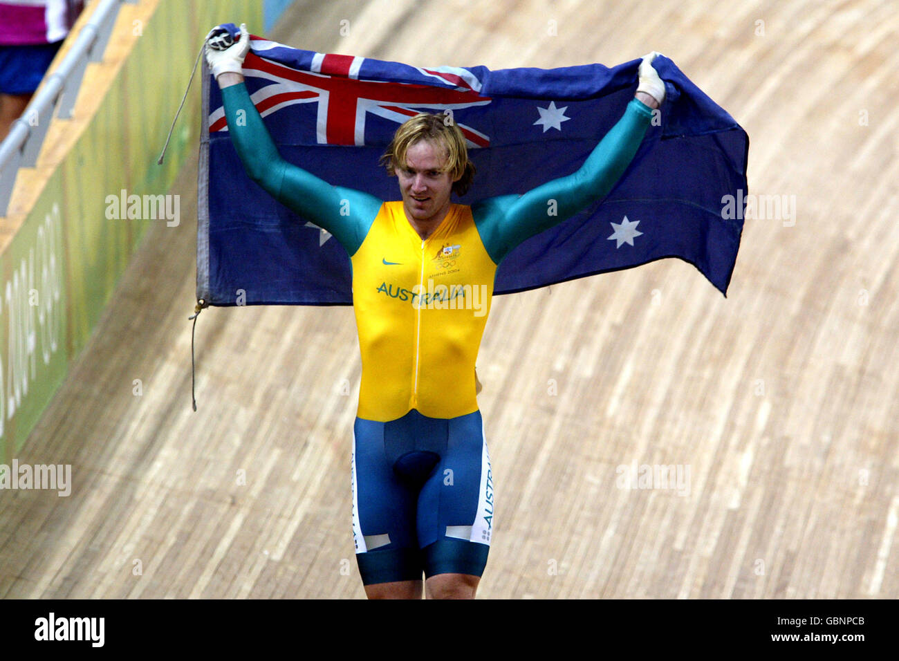 Australias ryan bayley celebrates winning gold hi-res stock photography ...