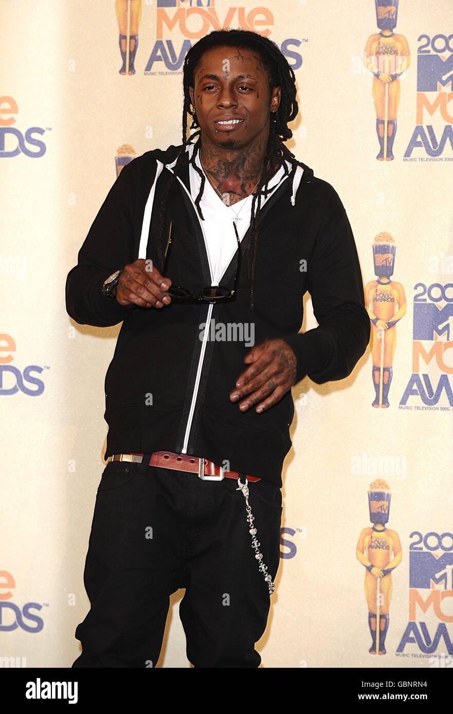 Lil Wayne arriving for the MTV Movie Awards at the Gibson Amphitheatre ...