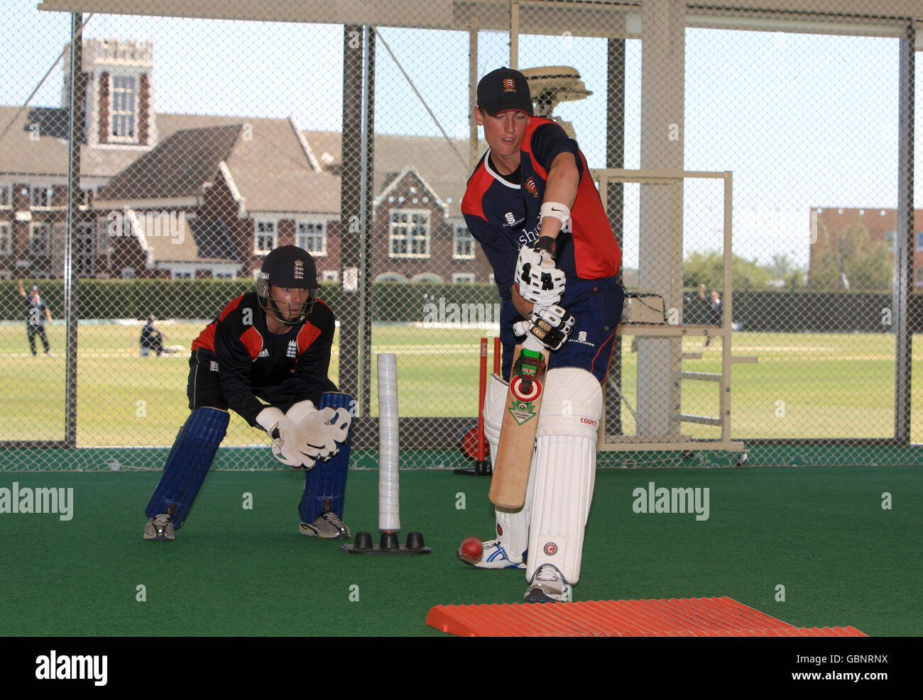 Essex's Reece Topley (aged 15) shadow bats for England wicketkeeper ...