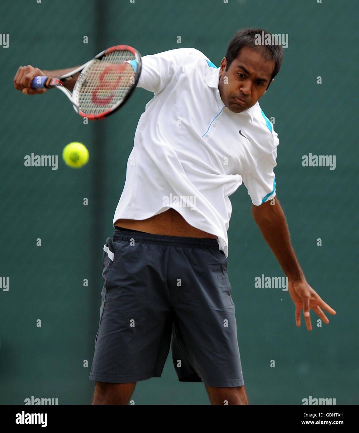 USA's Rajeev Ram in action against USA's Robert Kendrick during the ...