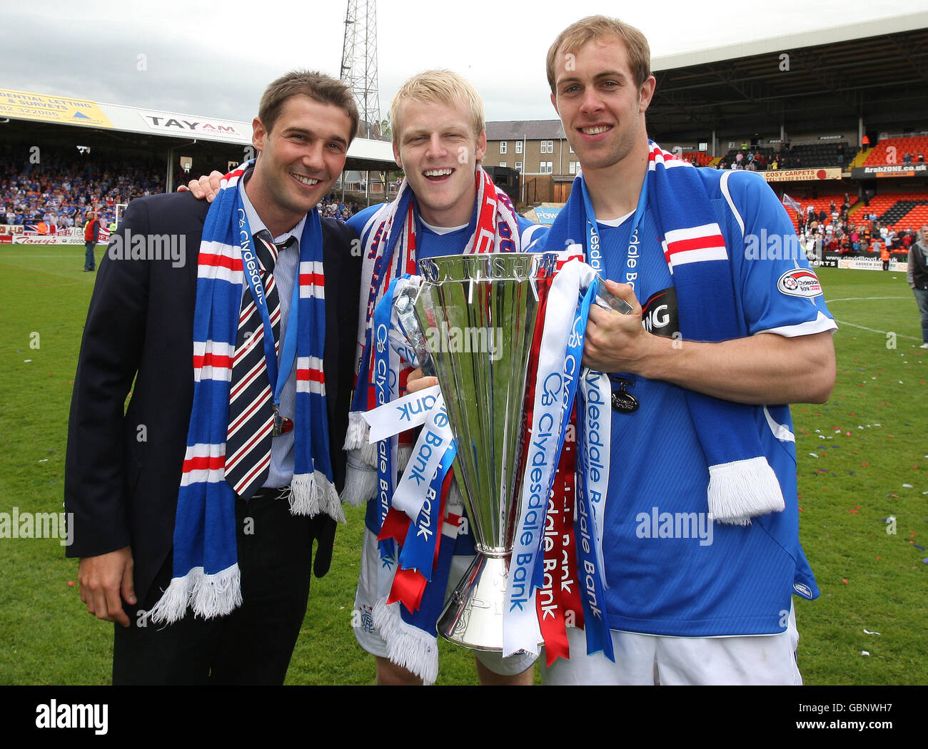 (left to right) Rangers' Kevin Thomson, Steven Naismith and Steven ...