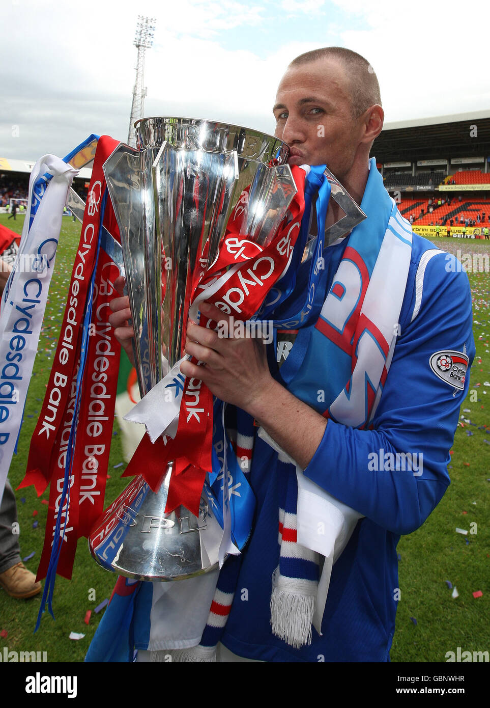 Rangers kenny miller celebrates spl trophy hi-res stock photography and ...