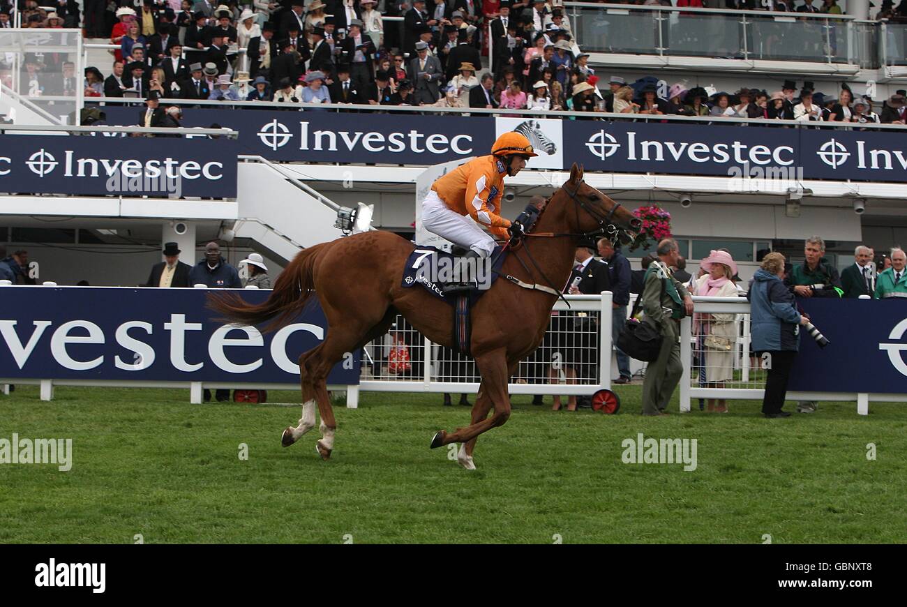 Jockey Chris Catlin on Group Therapy prior to the Investec 'Dash' Race ...