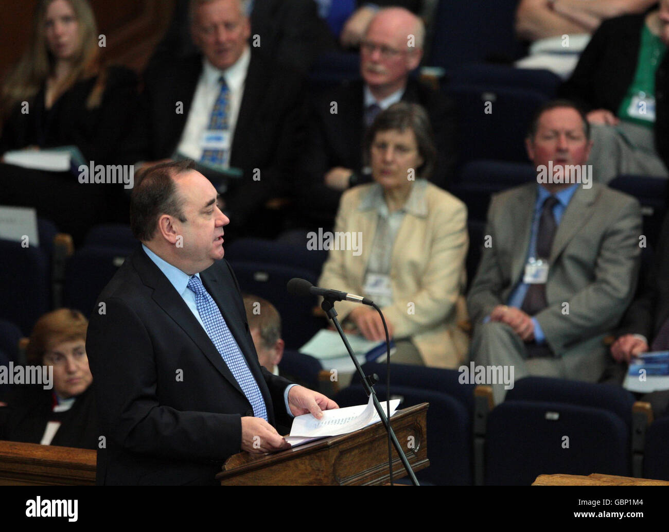 Alex Salmond delivers key-note speech Stock Photo - Alamy