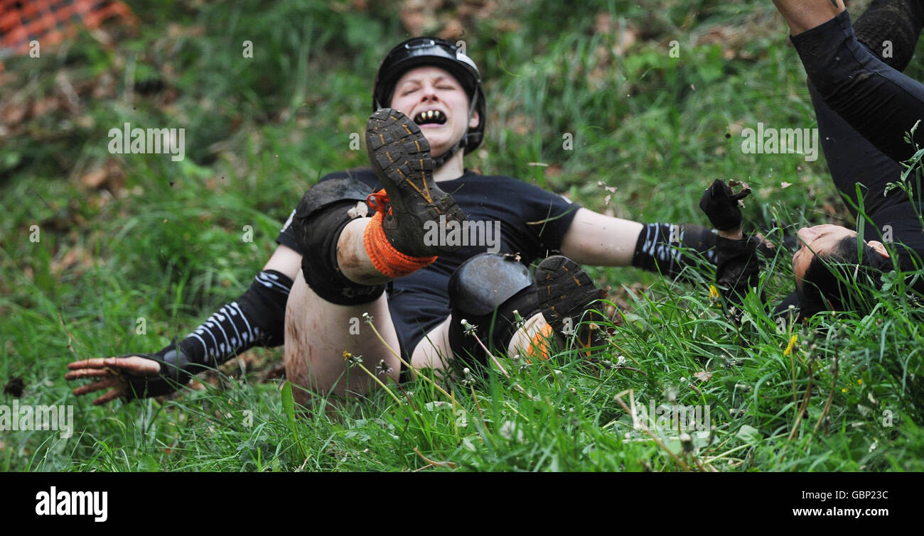 Annual cheese rolling race Stock Photo - Alamy