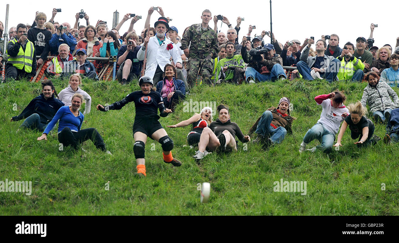 Customs and Traditions - Cooper's Hill Cheese Rolling Race Stock Photo ...