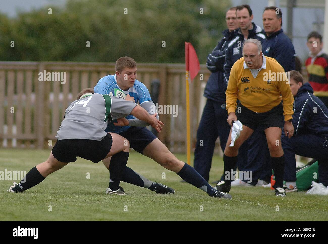 Match action between Scotland Under 20's and Ireland Under 20's during ...