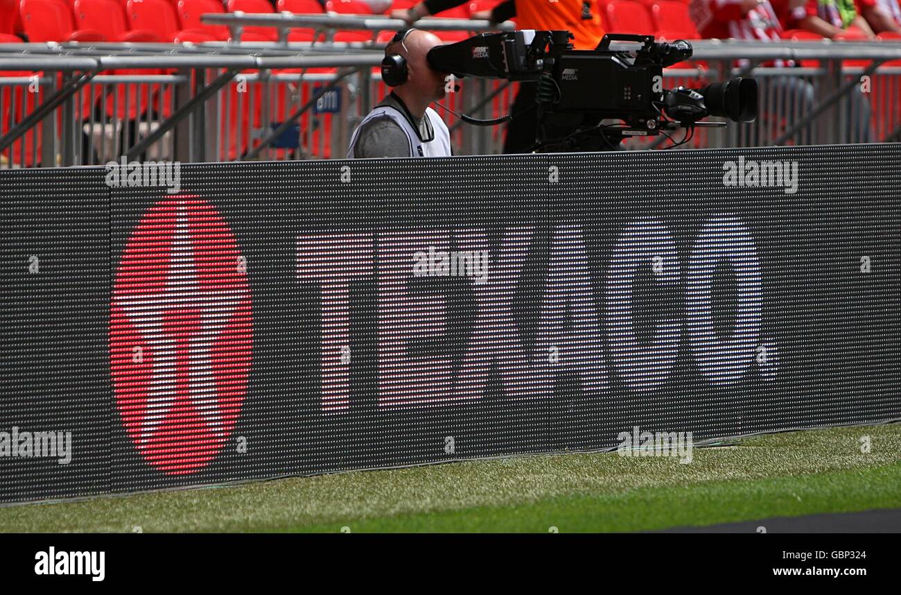 Football stadium advertising hi-res stock photography and images - Alamy