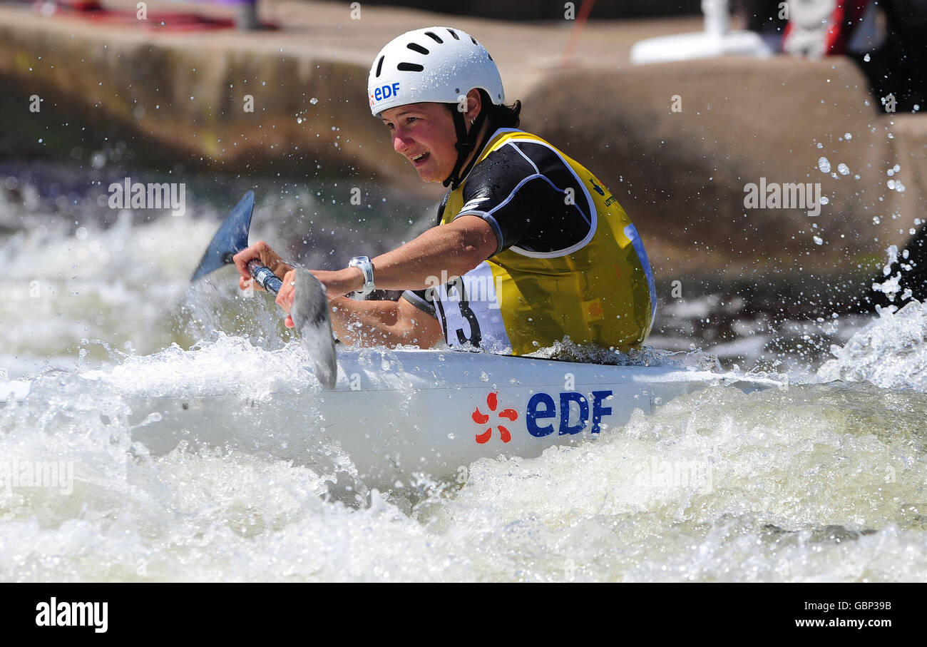 France's Emilie Fer on her way to a silver medal in the Kayak (K1 ...
