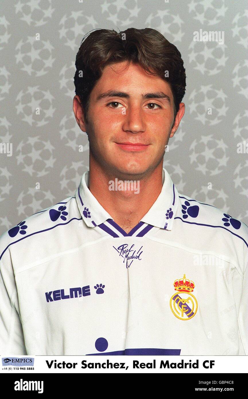 UEFA Champions League 1995/96 .... Victor Sanchez, Real Madrid CF Stock ...