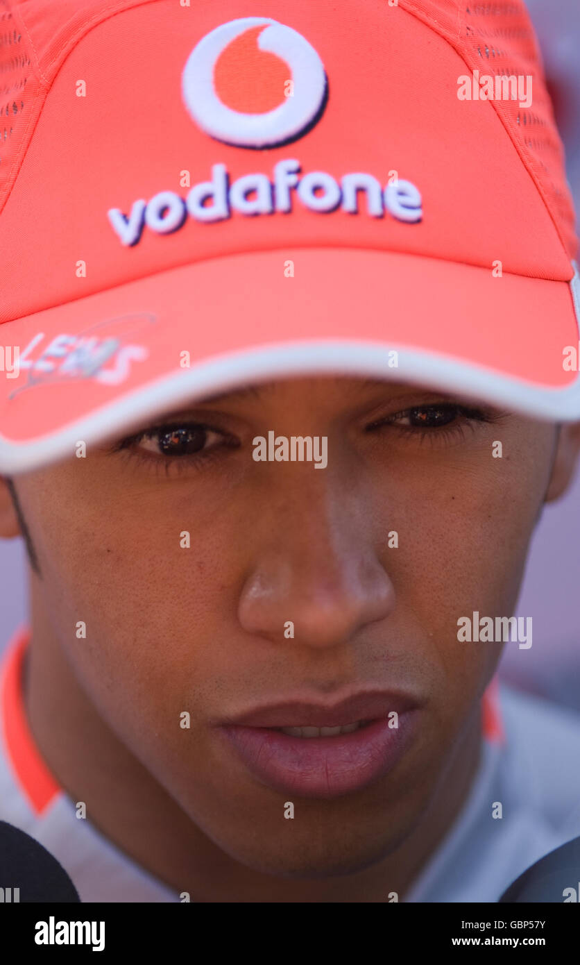 Mclaren mercedes driver lewis hamilton paddock day albert park hi-res ...