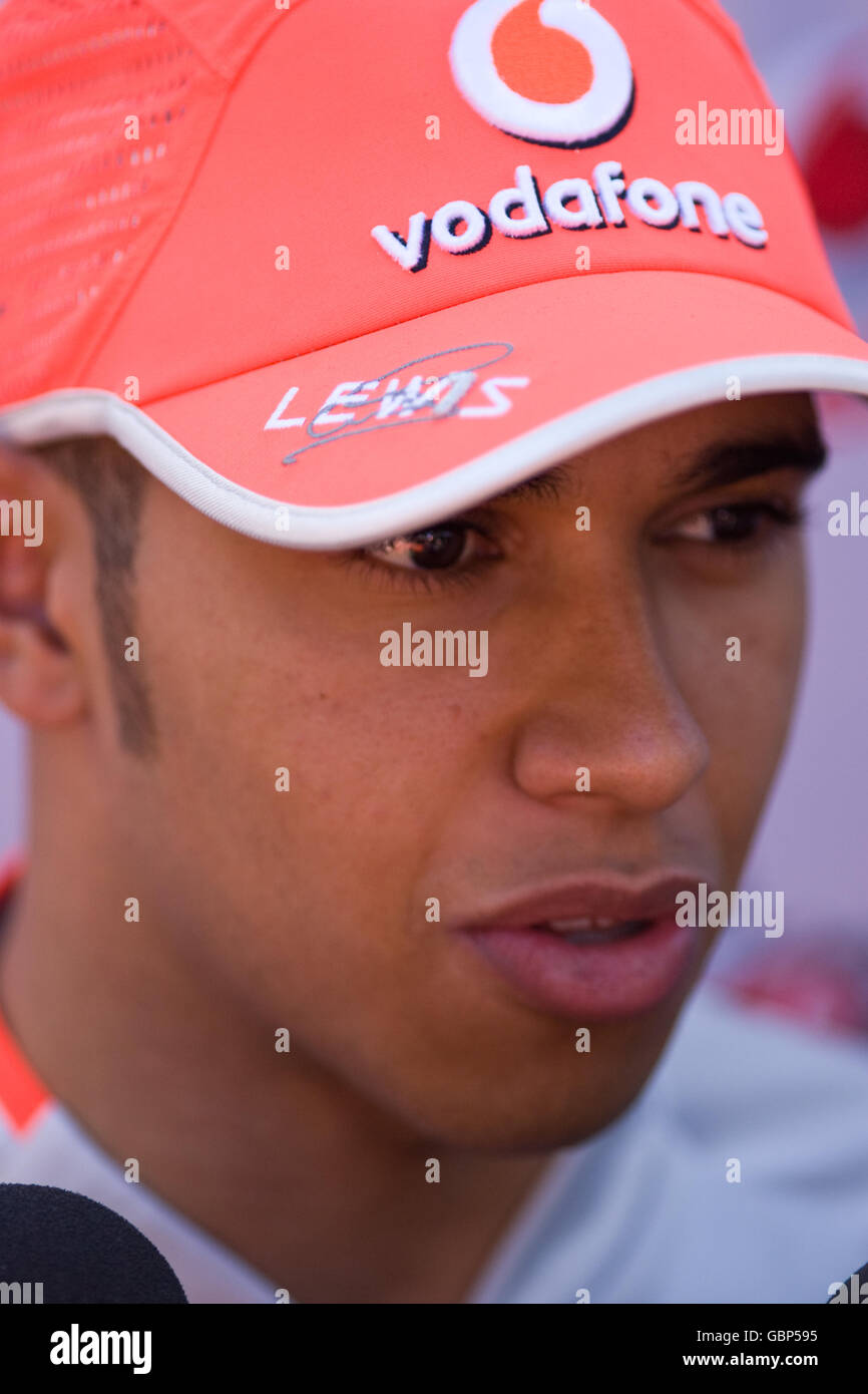 Mclaren mercedes driver lewis hamilton paddock day albert park hi-res ...