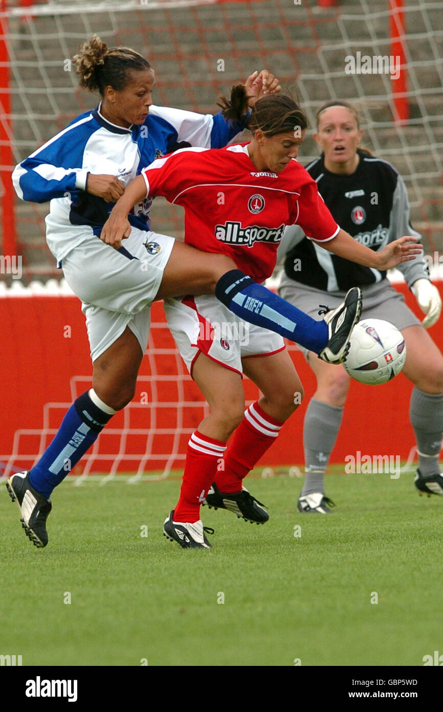 (L-R) Bristol Rovers' Trudy Williams and Charlton Athletics' Karen ...