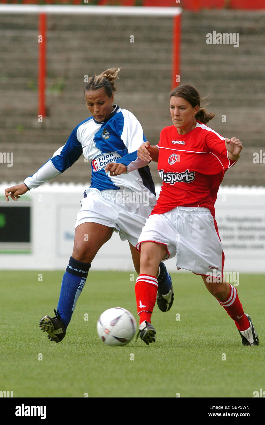 (L-R) Trudy Williams, Bristol Rovers and Charlton Athletic's Karen ...