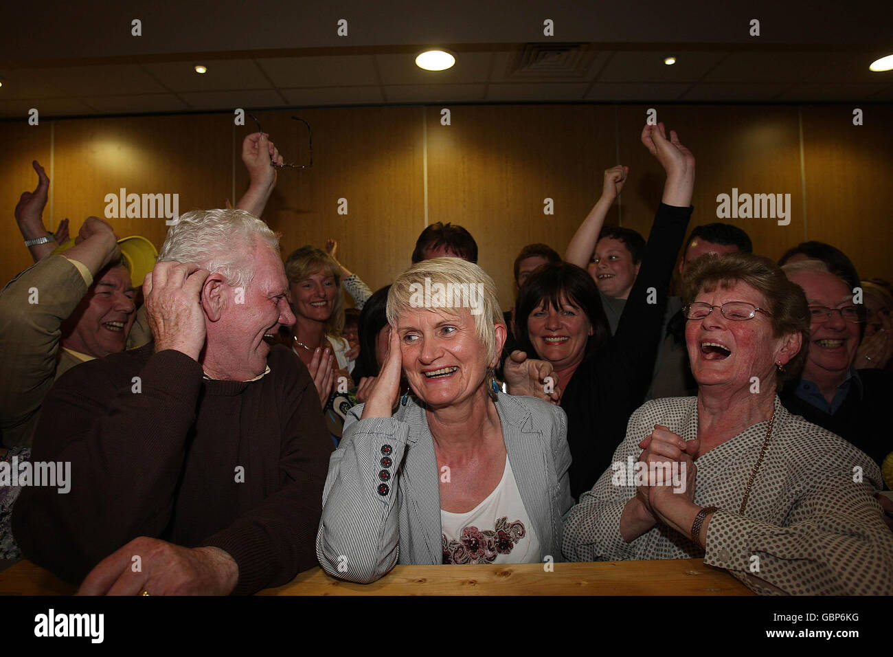 Independent Candidate Marian Harkin (centre) celebrating with ...