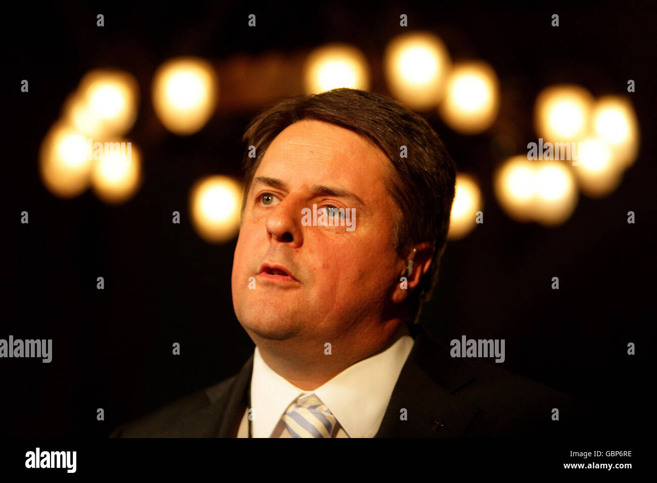 BNP leader Nick Griffin gives a television interview ahead of the ...