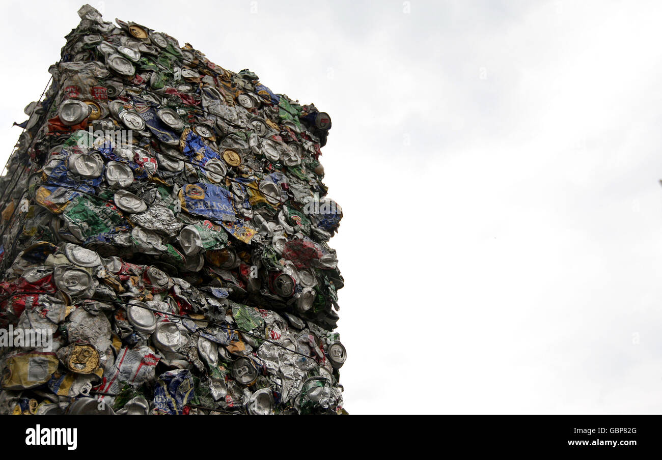 Recycling cans stock Stock Photo - Alamy