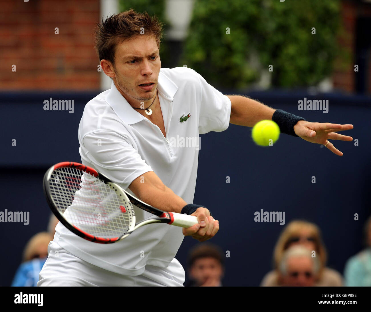 France's Nicolas Mahut during his win over Croatia's Marin Cilic during ...