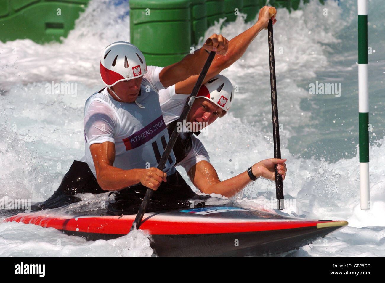 Canoeing - Athens Olympic Games 2004 - Kayak Slalom Racing Stock Photo ...