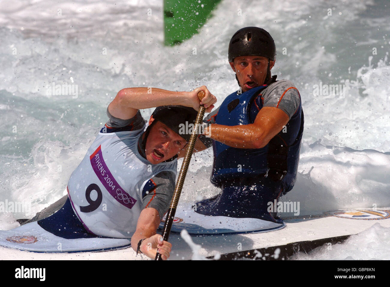 Canoeing - Athens Olympic Games 2004 - Kayak Slalom Racing Stock Photo ...