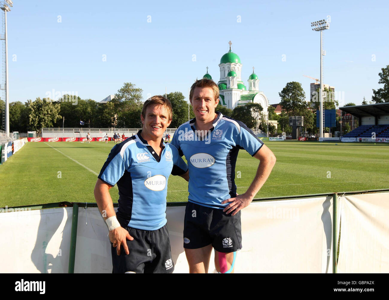 Scotland A's Rory Lawson and Jim Thompson (right) pose for the media ...