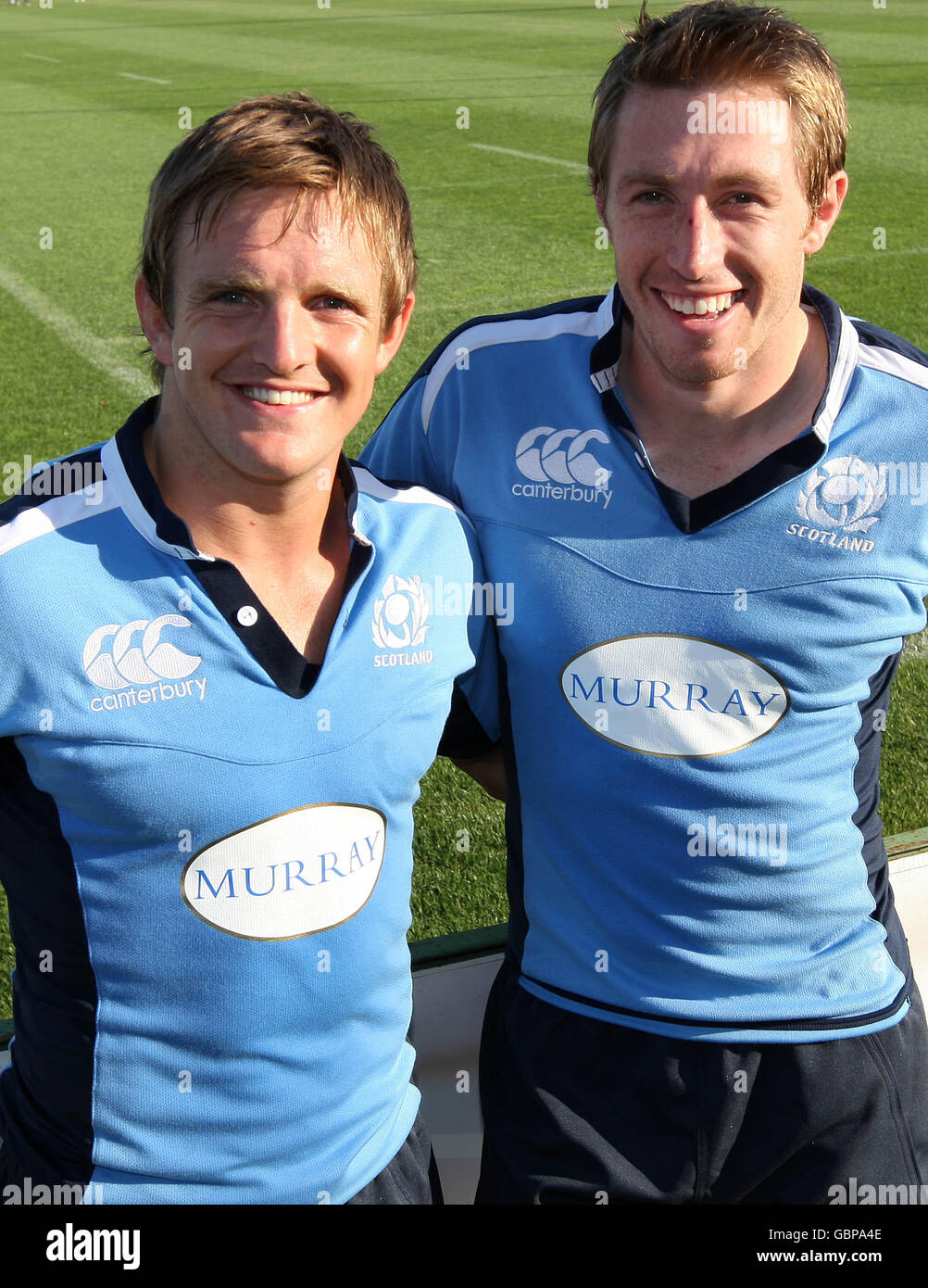 Scotland A's Rory Lawson and Jim Thompson (right) pose for the media ...