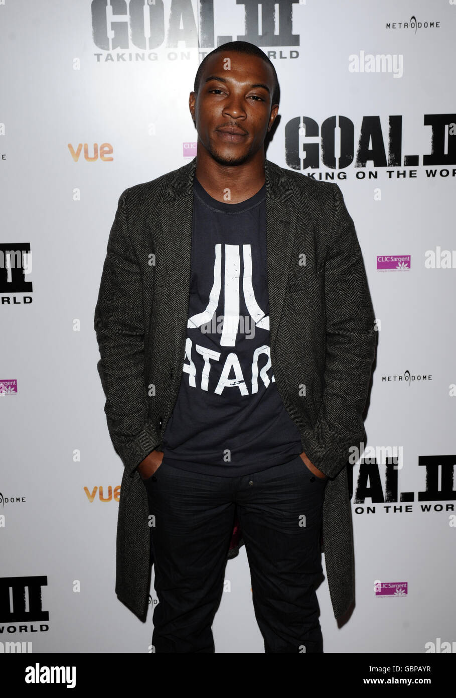 Ashley Walters arrives at the screening of new film Goal III at the ...