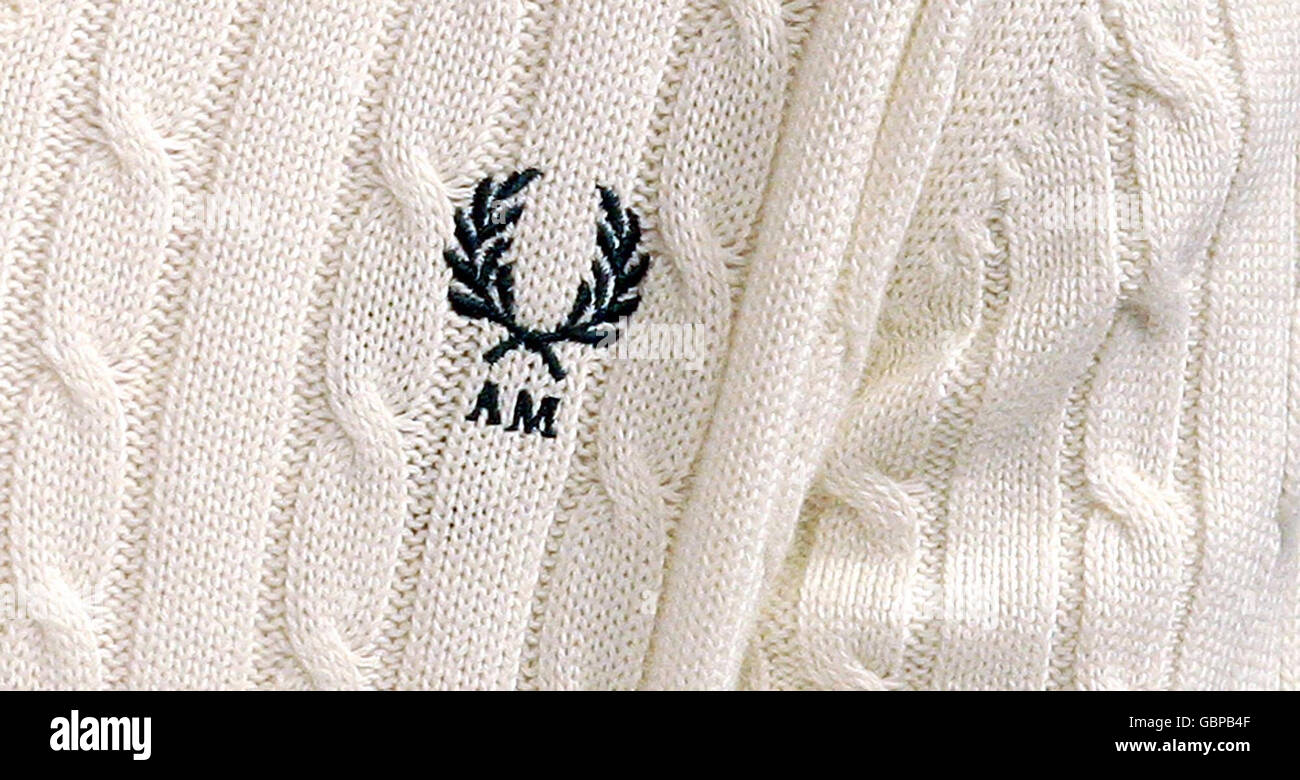 Tennis - Andy Murray Kit Launch - The Tramshed. A close up of the logo ...