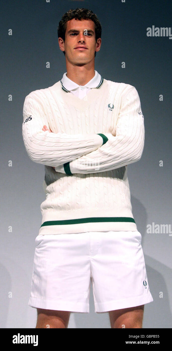 Andy Murray shows his new kit during an Andy Murray Kit Launch at The ...